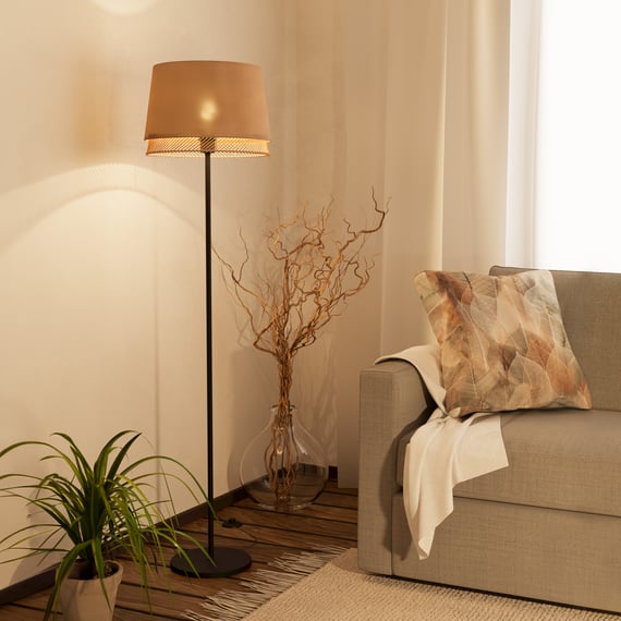 Eglo TABLEY Stehleuchte, E27 natur/braun - 43978 | REUTER