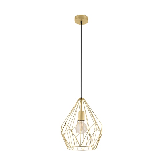 Eglo CARLTON pendant light, E27 dimmable, gold - 49933 | REUTER