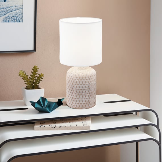 Eglo BELLARIVA table lamp, E14 cream/white - 97773 | REUTER