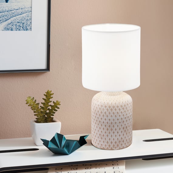 Eglo BELLARIVA table lamp, E14 cream/white - 97773 | REUTER