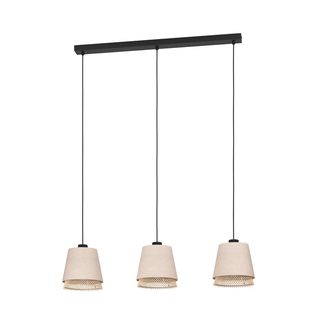 Eglo TABLEY Pendelleuchte, E27 dimmbar, natur/braun - 43976 | REUTER