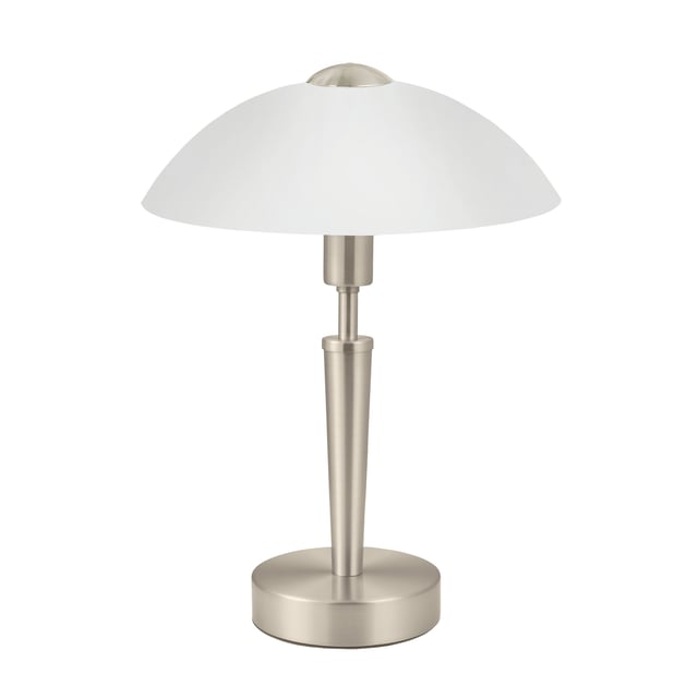 Eglo SOLO 1 table lamp, E14 matt nickel/white - 85104 | REUTER
