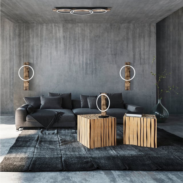 Eglo BOYAL wall light, LED black/brown - 99353 | REUTER