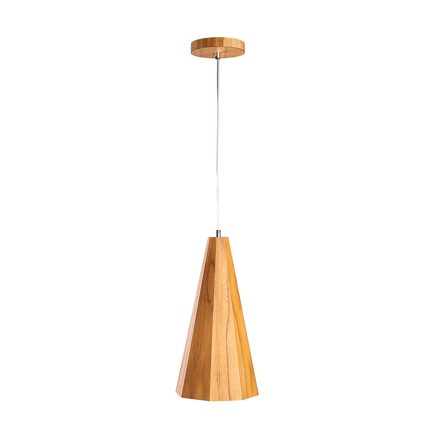Elstead Lighting Angular pendant light, E27 dimmable, teak - QN-ANGULAR ...