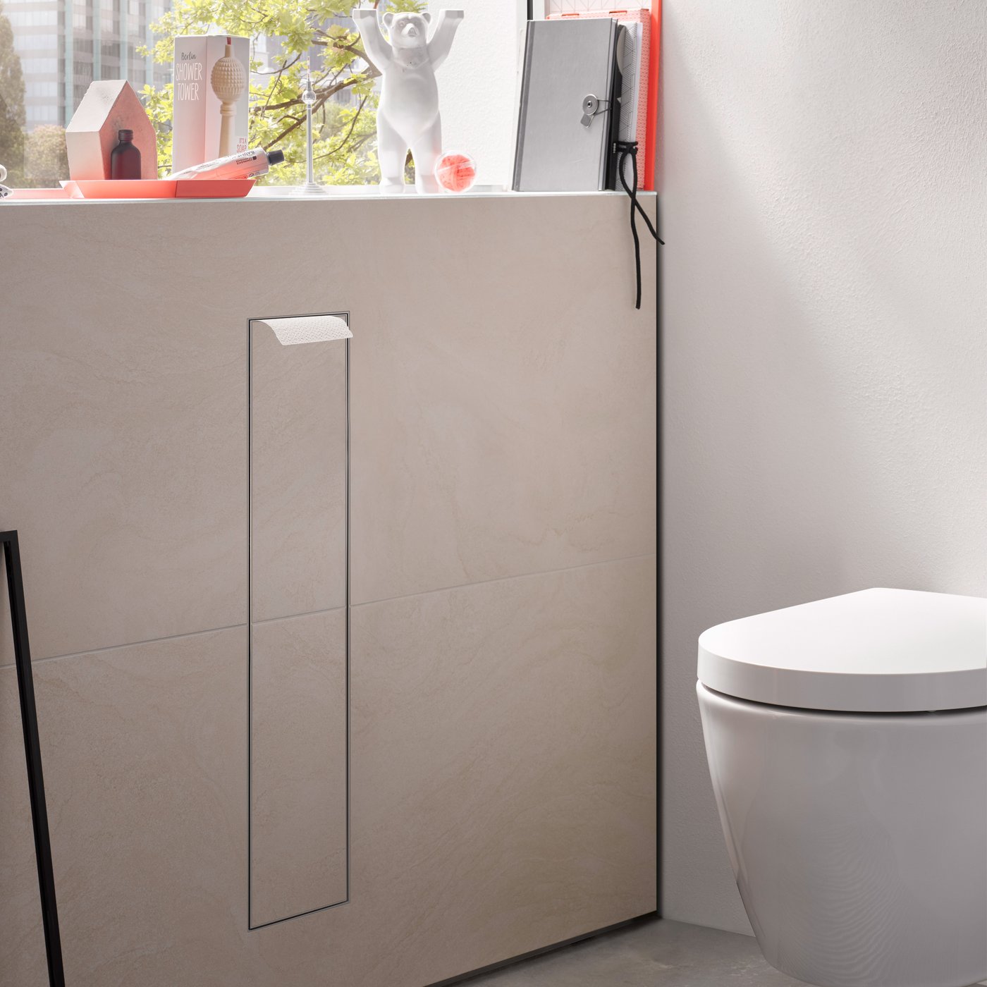 Emco Asis Plus WC-Modul befliesbar, mit Bürstengarnitur, mit Papier ...