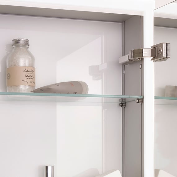 Emco Prime mirror cabinet with lighting and 3 doors surface-mounted ...