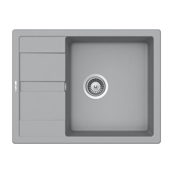 evineo line 450 kitchen sink with side storage surface W: 65 D: 50 cm ...