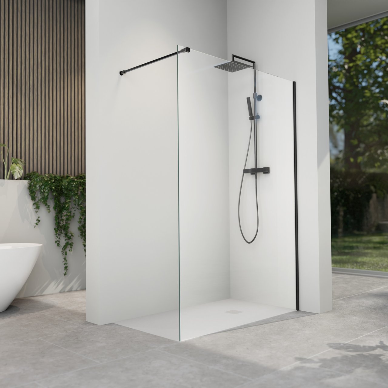 Walk In Showers | Glass shower wall