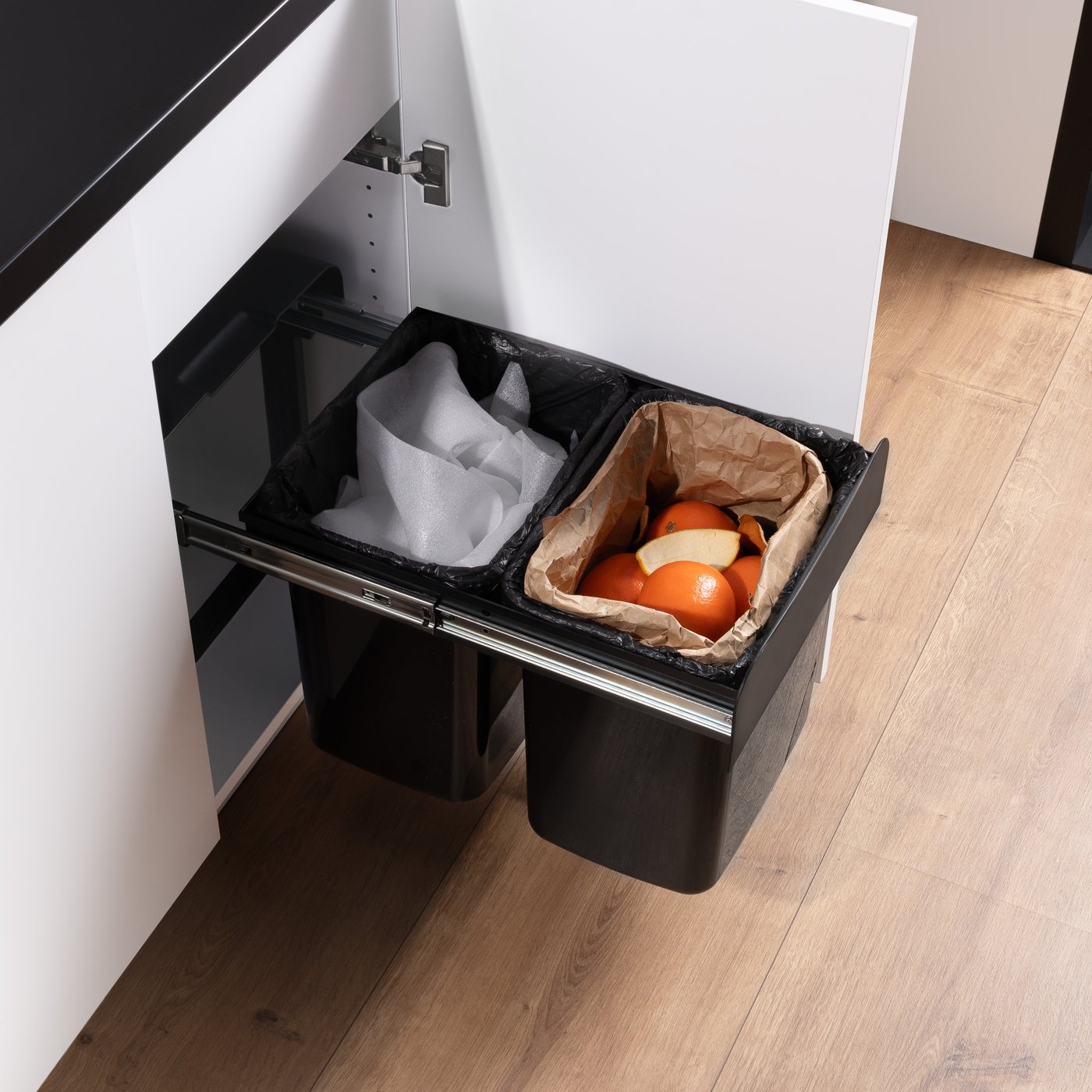 evineo m40 waste collector with pull-out system, with lid, 16 litres ...