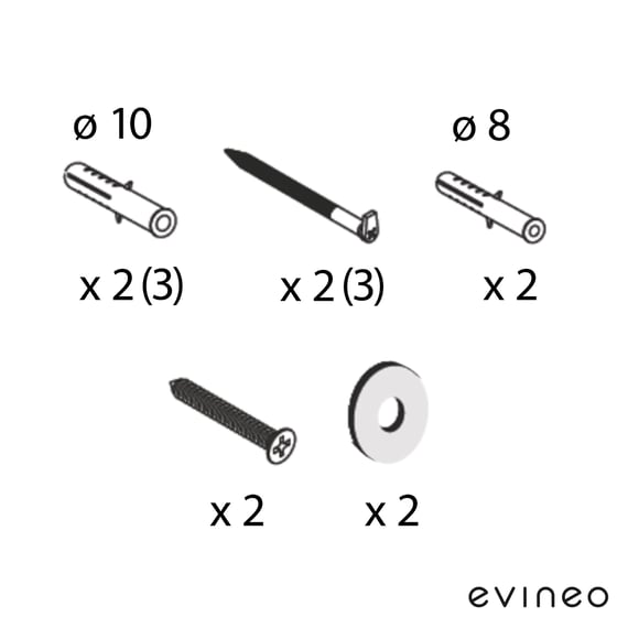 evineo ineo set of fittings for vanity unit - BL000011 | REUTER
