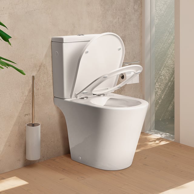 WC au sol evineo ineo sans bride, avec abattant et evineoClean, blanc ...