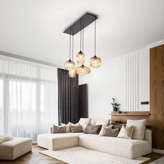 FABAS LUCE Gillis Pendelleuchte amber - 3627-48-125 | REUTER