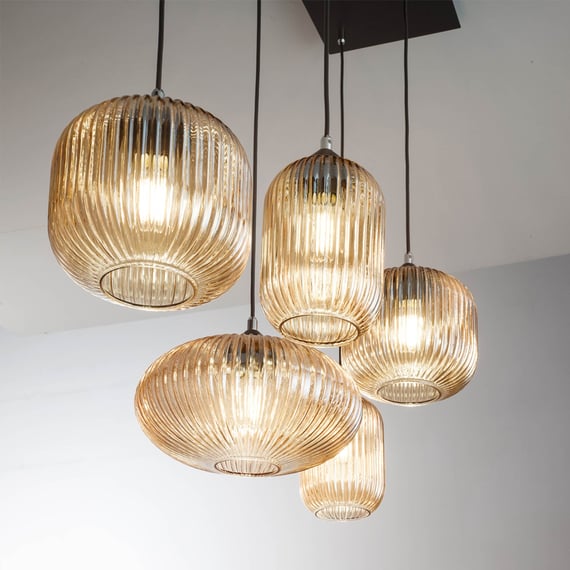 FABAS LUCE Gillis Pendelleuchte amber - 3627-48-125 | REUTER