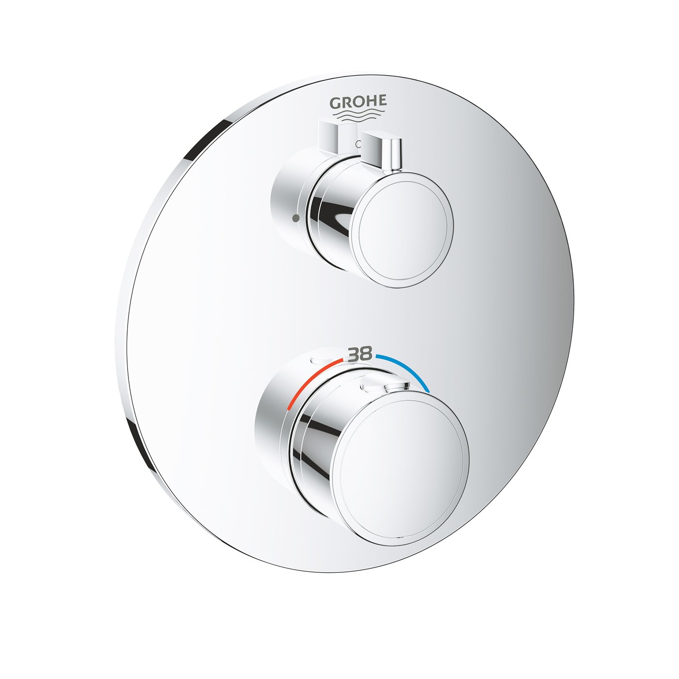 Grohe Grohtherm concealed shower fitting with thermostat chrome ...