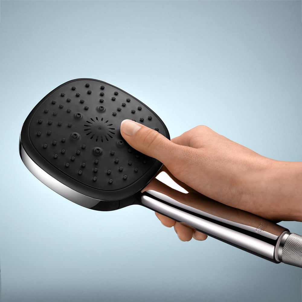 Grohe Vitalio Comfort hand shower, 3 spray modes with EcoJoy, chrome ...