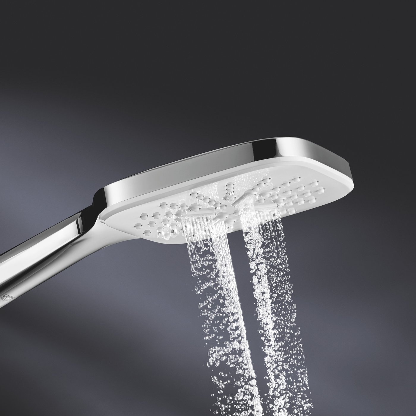 Grohe Rainshower SmartActive Cube hand shower set with shower rail and ...