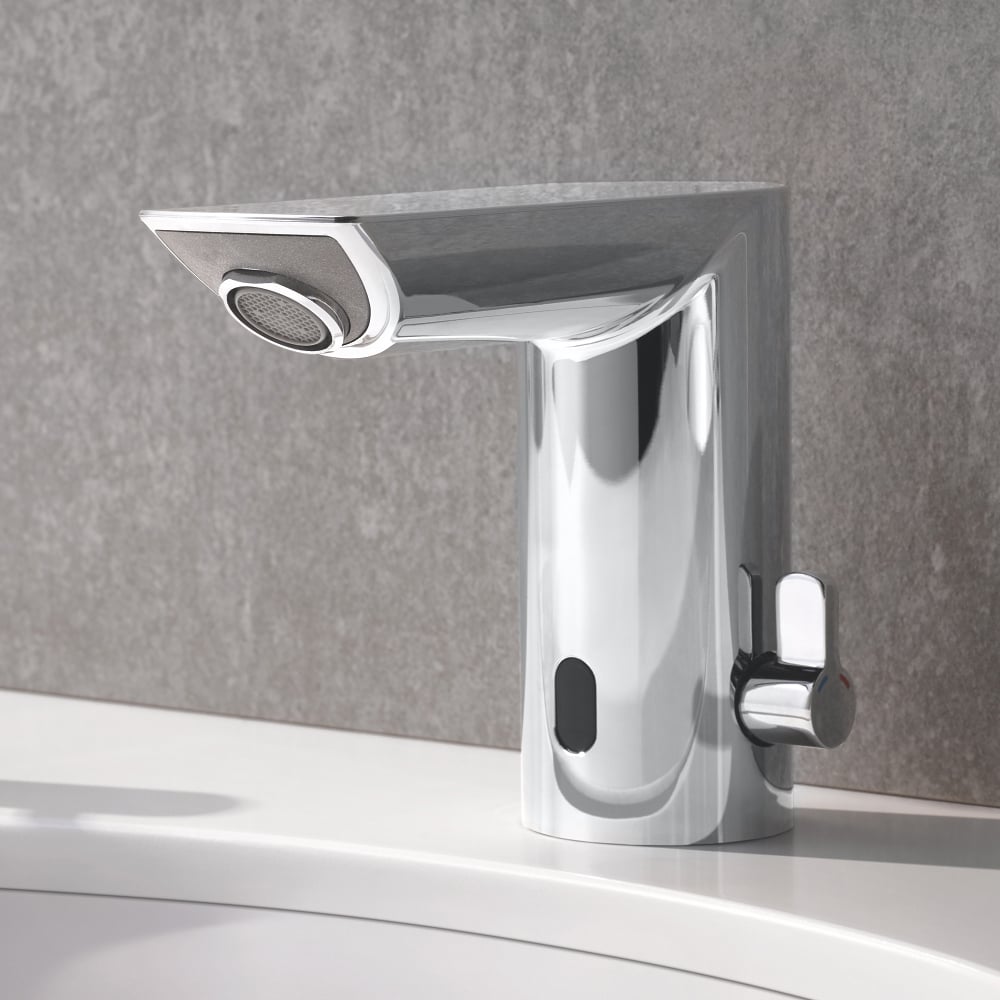 Grohe Bau Cosmopolitan E sensor-operated basin fitting with EcoJoy ...