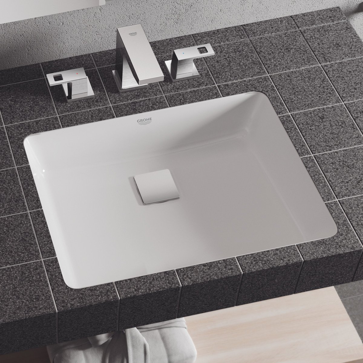 Grohe Cube Ceramic Vasque à encastrer par-dessous avec surface ...
