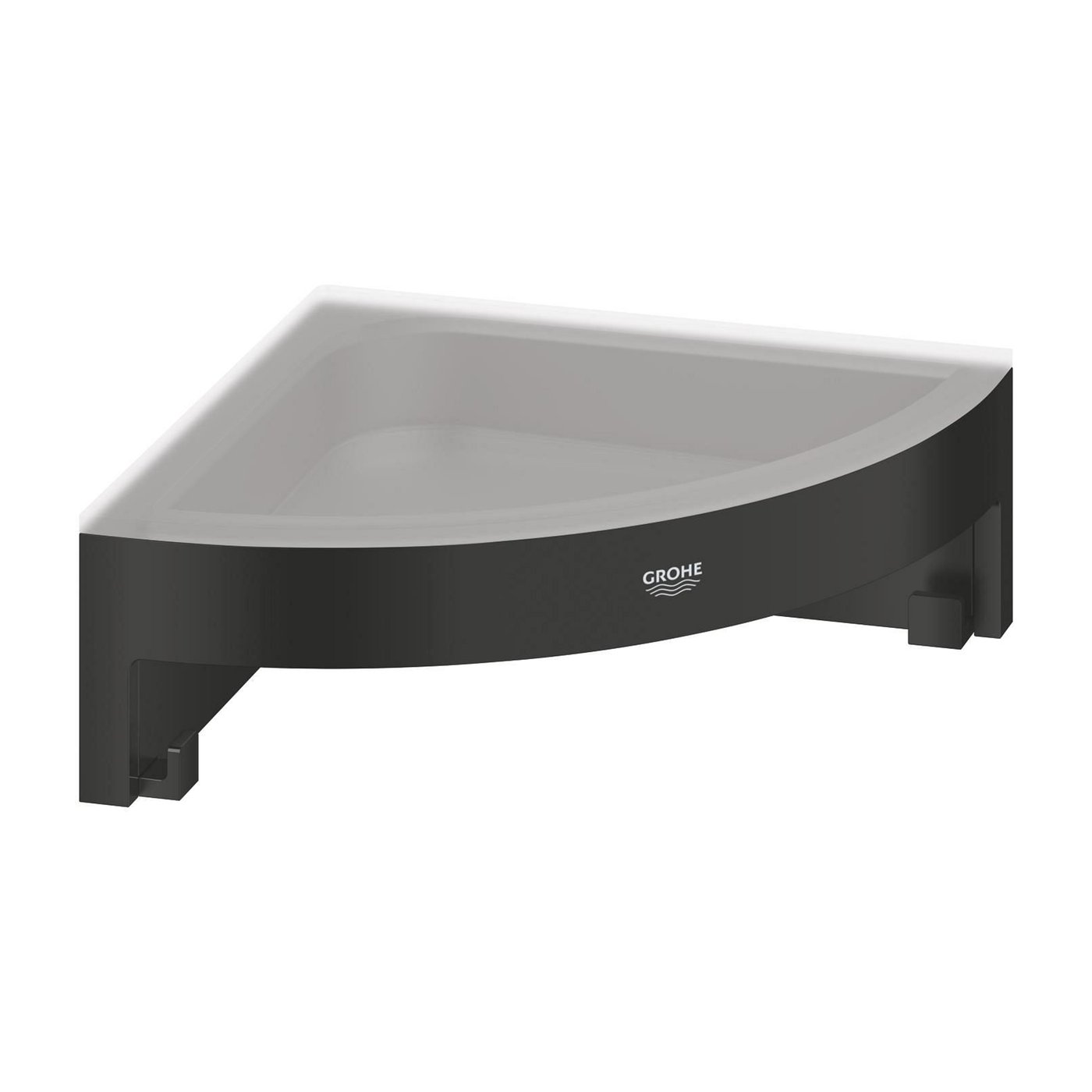 Grohe Start Cube Panier de douche à coller, à visser, noir mat ...