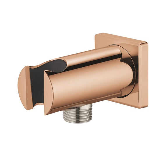 Grohe Rainshower shower bracket with hose connection warm sunset ...