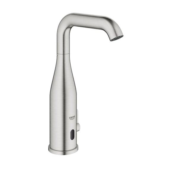 Grohe Essence E basin fitting with EcoJoy, battery-powered, supersteel ...