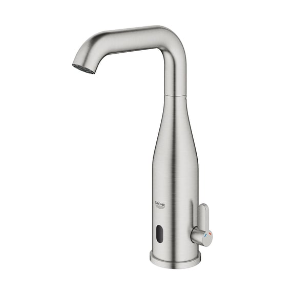 Grohe Essence E basin fitting with EcoJoy, battery-powered, supersteel ...
