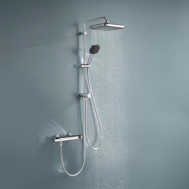 Grohe Vitalio Comfort exposed shower system for fitting with EcoJoy ...
