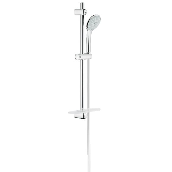 Grohe Euphoria hand shower set with shower rail and shelf, 3 spray ...