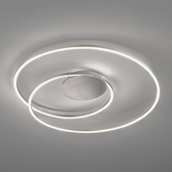 FISCHER & HONSEL Holy LED ceiling light with CCT matt nickel/matt white ...