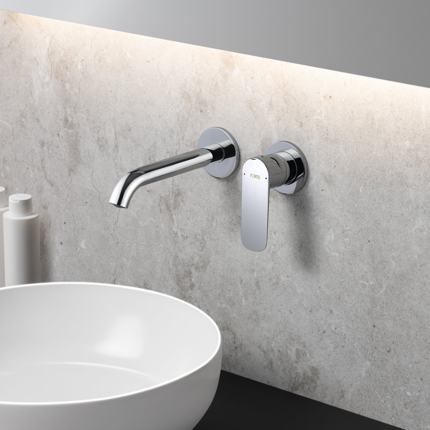 Fortis Mosa wall-mounted basin fitting projection: 171 mm, chrome ...