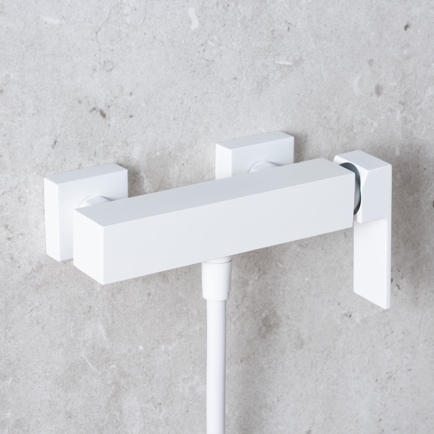 Fortis Scala exposed, single-lever shower mixer matt white - 8451100MW ...