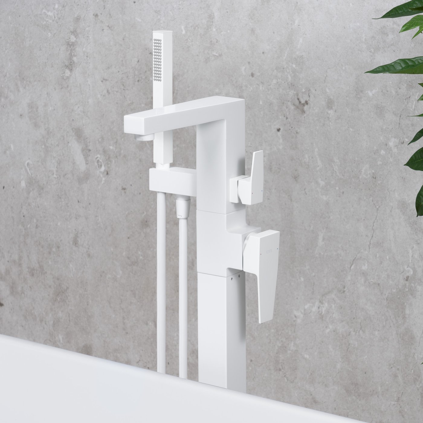 Fortis Scala freestanding bath mixer, for concealed installation unit ...