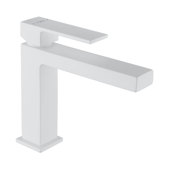Fortis Scala Medium basin mixer without waste set, matt white ...