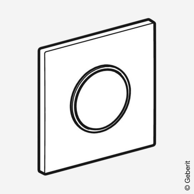 Geberit Sigma replacement flush plate for urinal control white/chrome ...