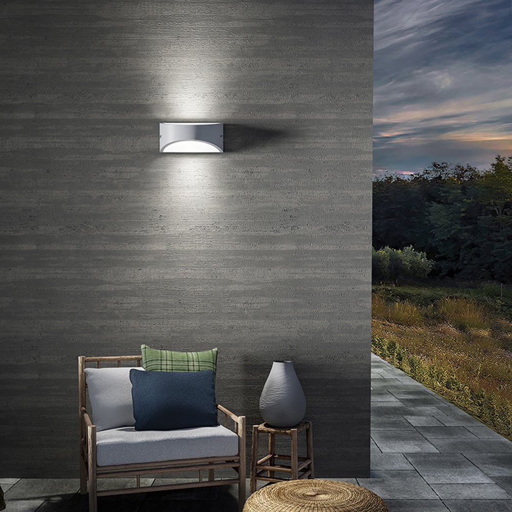 GEA LUCE GES wall light, oval, LED grey - GES1031 | REUTER