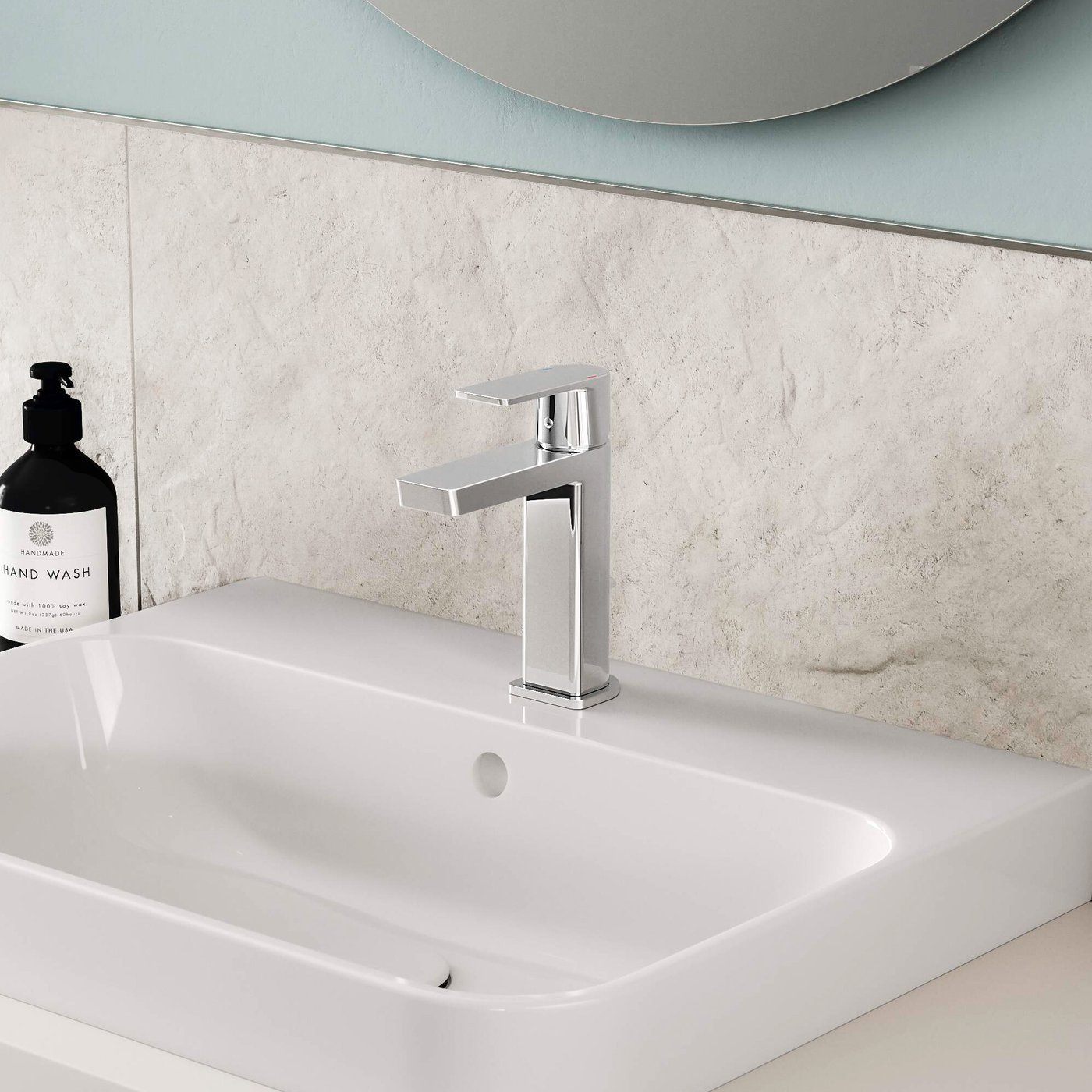 Hansa Stela basin fitting with pop-up waste set, chrome - 57182273 | REUTER