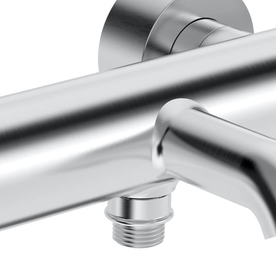 Hansa Vantis Style single-lever bath mixer brushed stainless steel ...