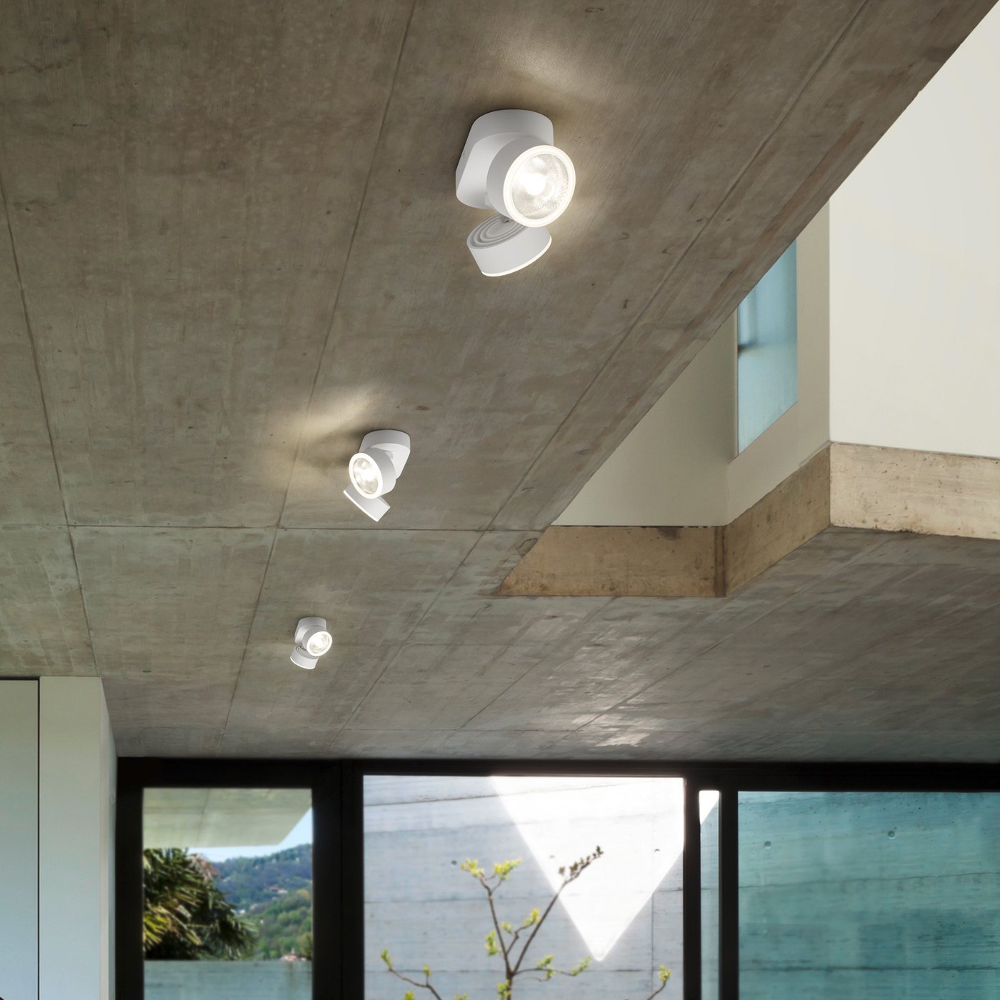 Helestra PAX spotlight, LED dimmable, matt white/clear - 25/1808.07 ...