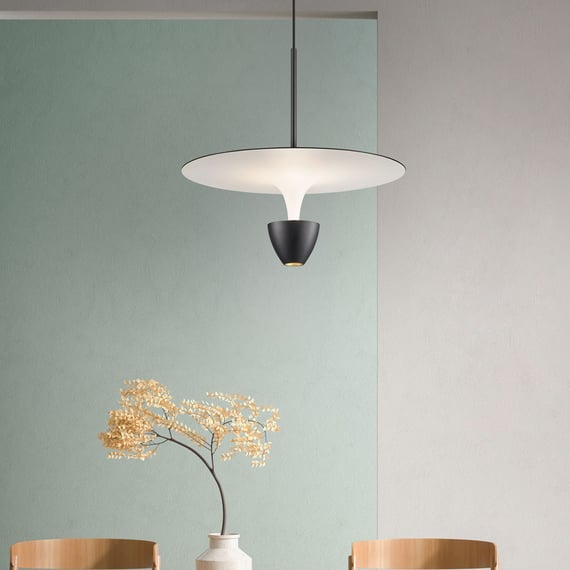 helestra REDO LED pendant light dimmable, black/white - 26/2118.62 | REUTER
