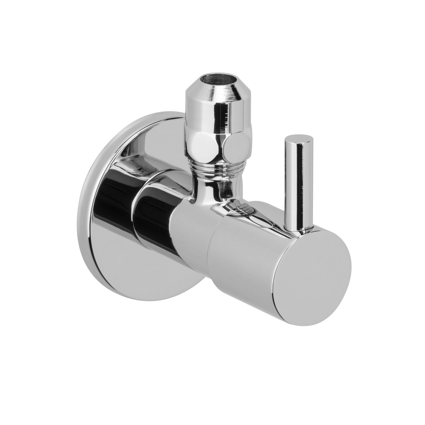 Herzbach Universal angle valve, 1/2" x 3/8" with compression joint ...