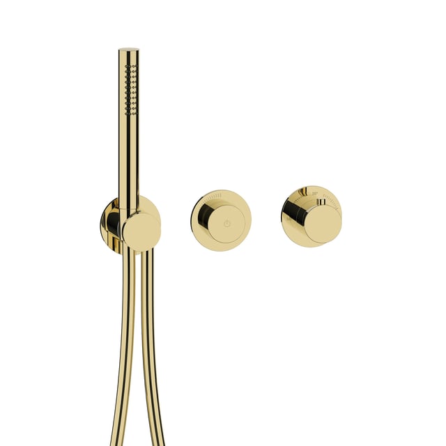Herzbach MODUL7 PUSH concealed shower fitting with thermostat gold - 70 ...