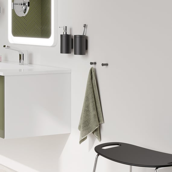 Hewi System 162 towel hook matt dark grey - 162.90.01060 SC | REUTER