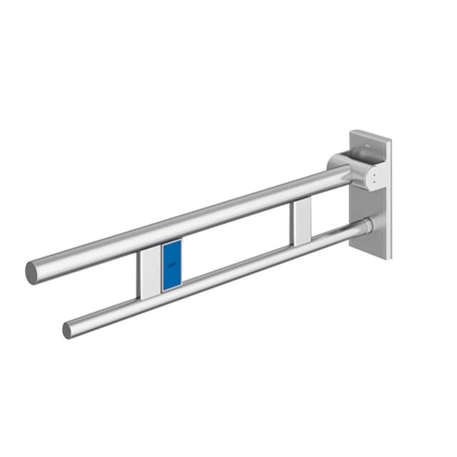 Hewi System 900 grab rail with flush actuation, brushed stainless steel ...