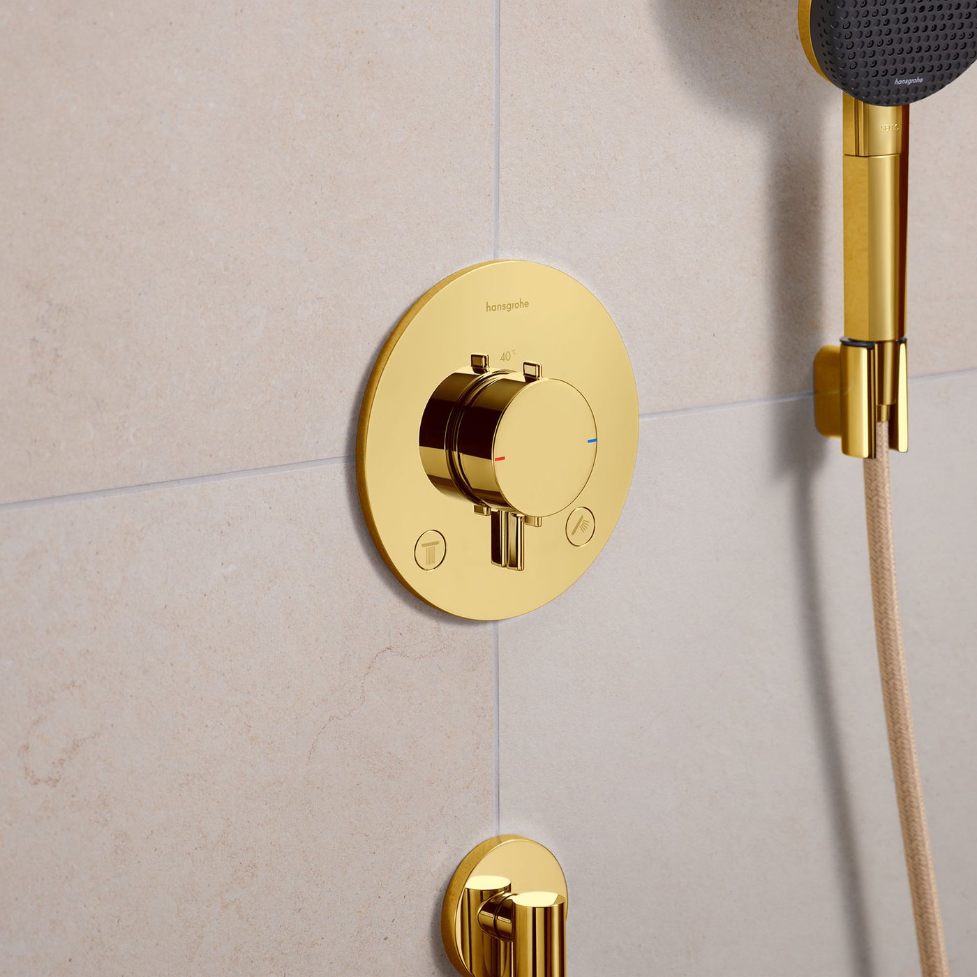 hansgrohe Ecostat Comfort S Thermostat, für Wanne & Dusche gold ...