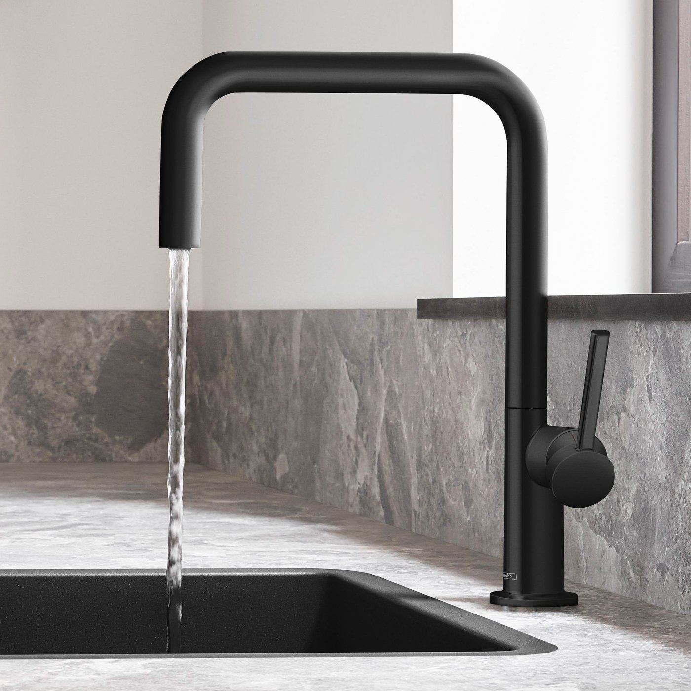 hansgrohe Talis M54 kitchen fitting, swivelling matt black - 72806670 ...
