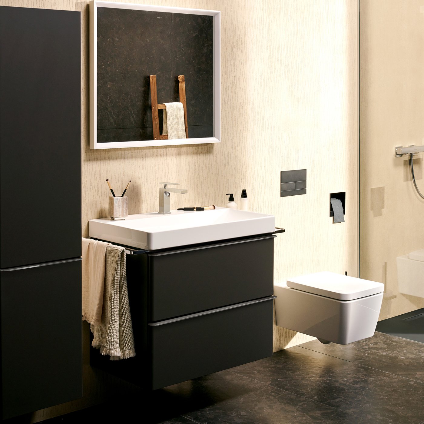 hansgrohe Tecturis E basin fitting 110 with EcoSmart+, chrome ...