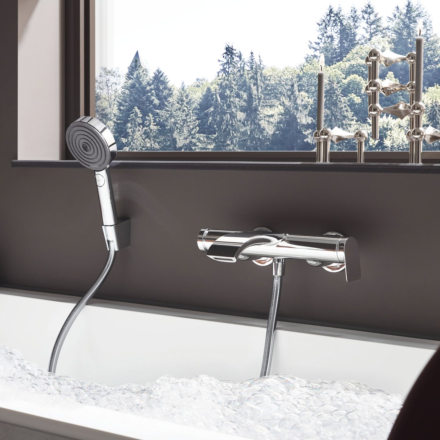 hansgrohe Vivenis Aufputz-Wannenarmatur, Einhebelmischer chrom ...