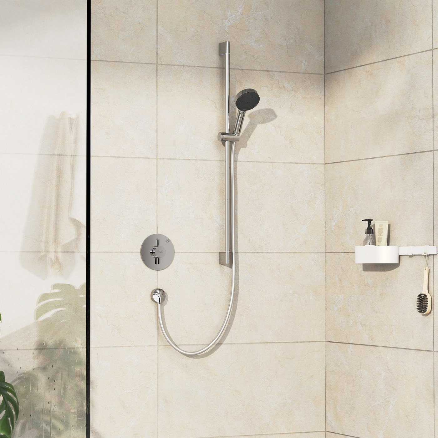 hansgrohe DuoTurn S concealed shower fitting with mixer chrome ...