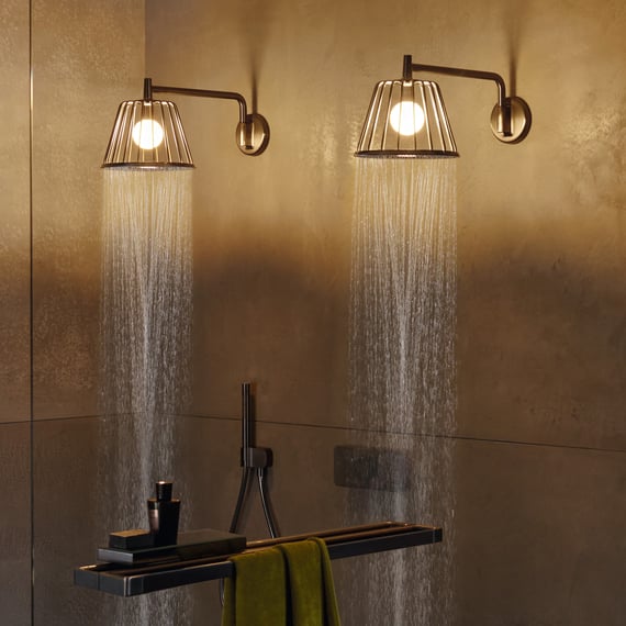 AXOR LampShower by Nendo overhead shower set, 1 spray mode chrome ...
