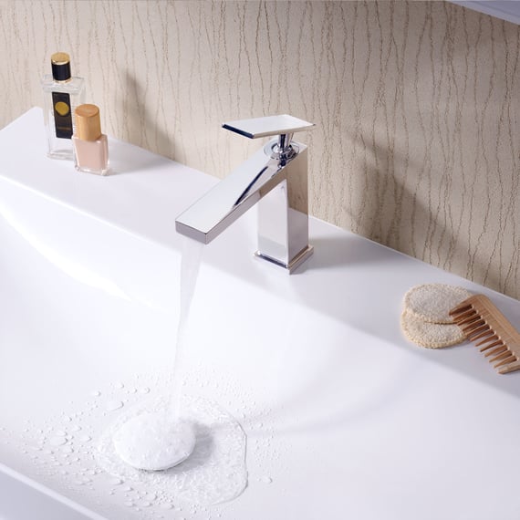 hansgrohe Tecturis E basin fitting 110 with EcoSmart+, chrome ...